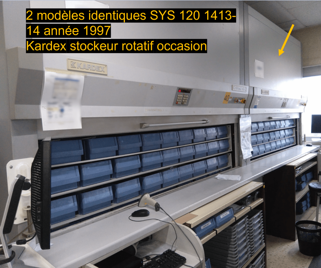 N°116 - Kardex occasion Industriever SYS 120 hauteur 3 mètres (72 ...